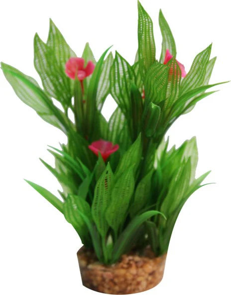 Aqua One - Plastic Plant Madagascar W/ Gravel Base Medium | Pets Wonderland